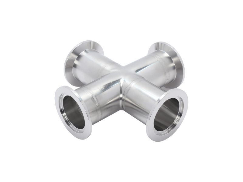 ISO-KF Flange 4-Way Cross Fitting
