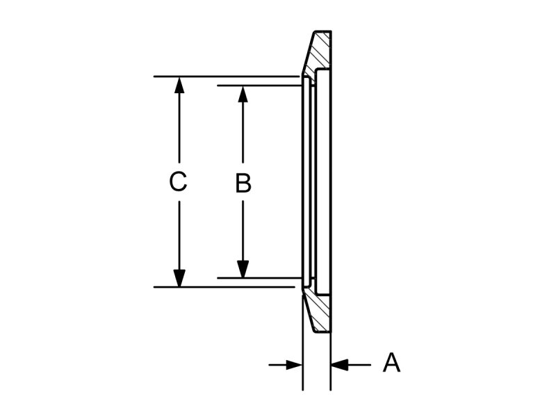 100319705 Bored Blank Flange