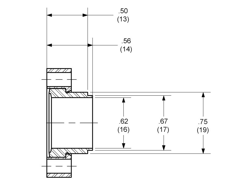 100881017 CF Weld Stub Flange